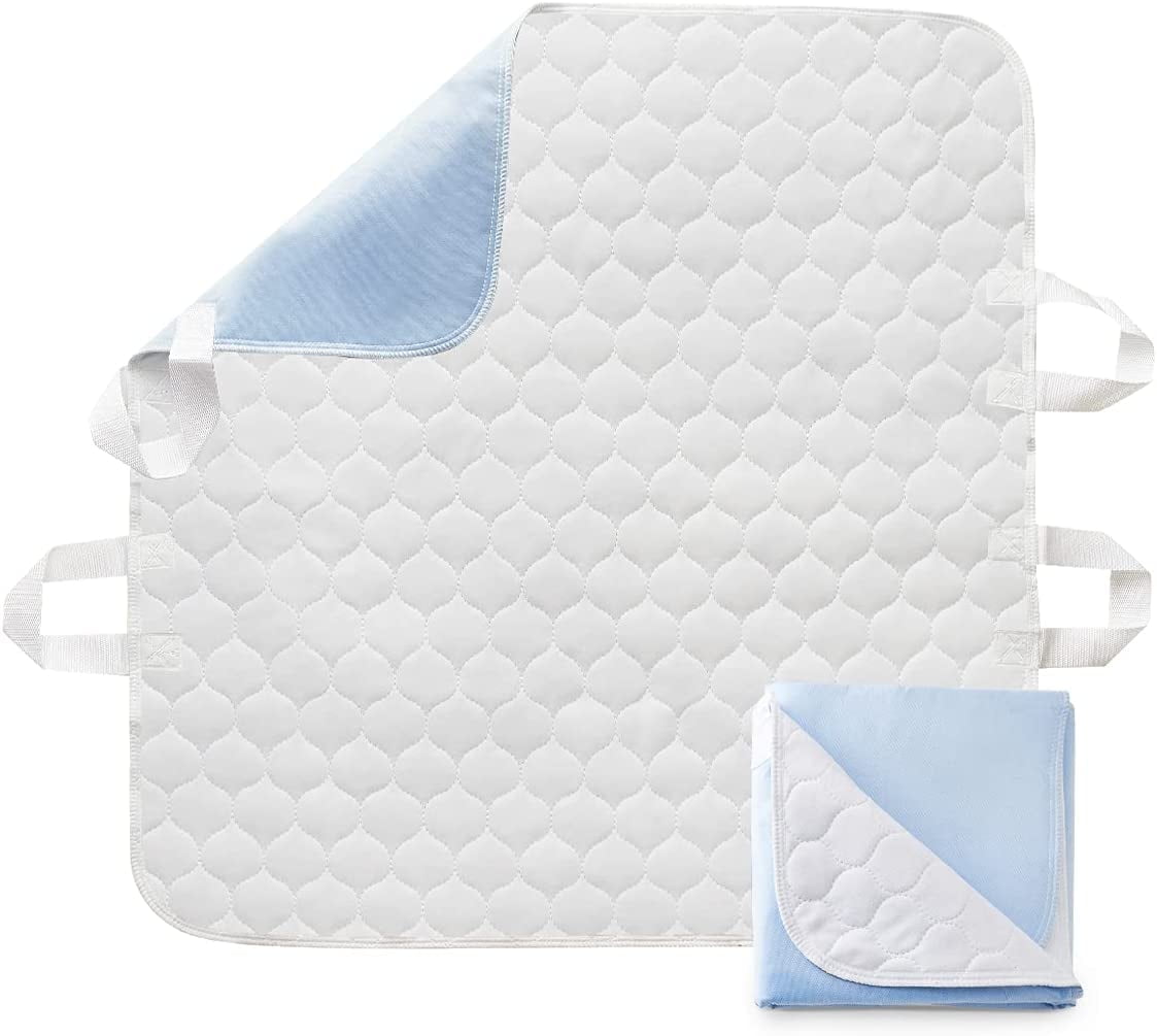 1Pc Positioning Bed Pad with Handles, Waterproof Reusable Incontinence ...
