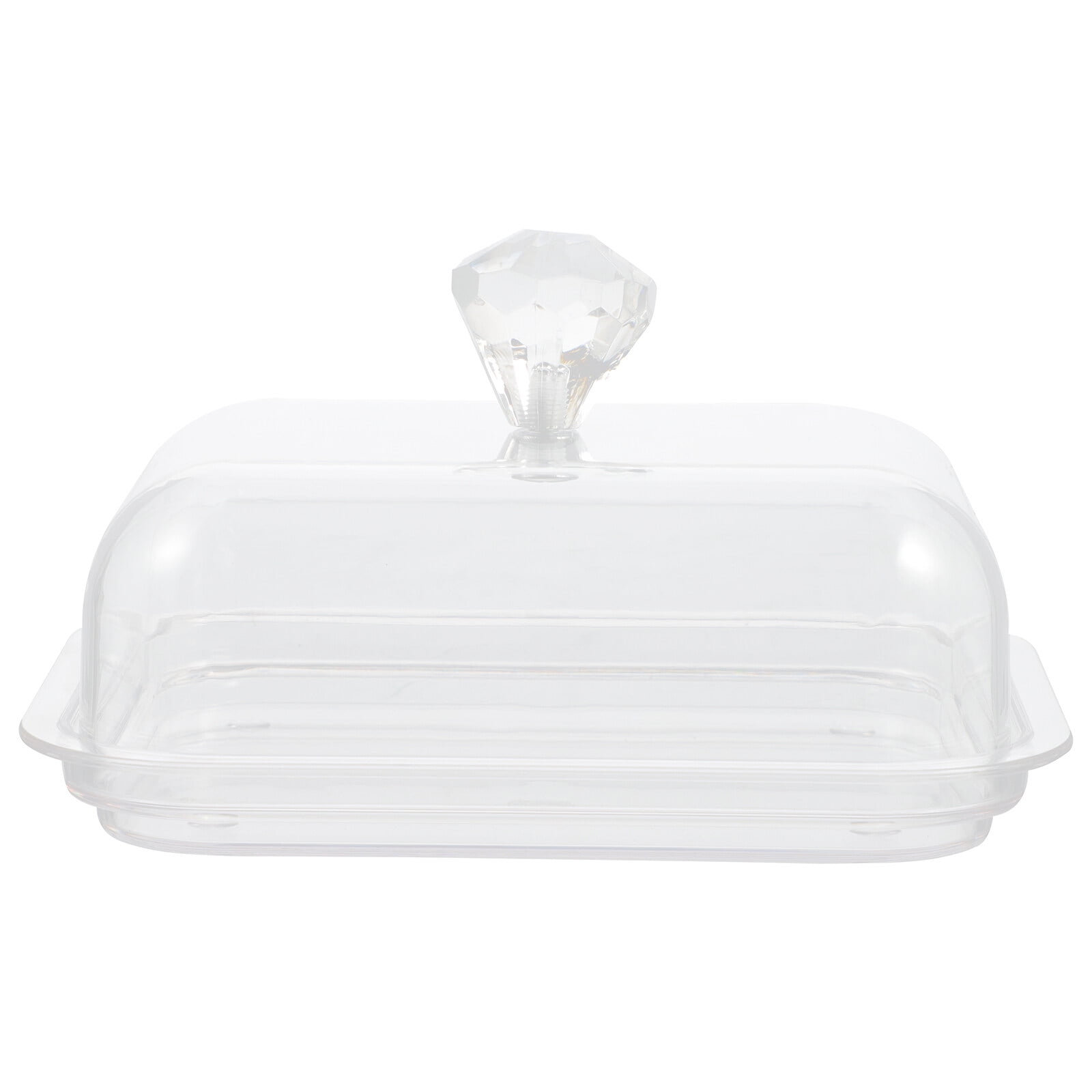 BRIGHTFUFU Plastic Butter Dish with Lid, Clear Acrylic Butter Keeper ...