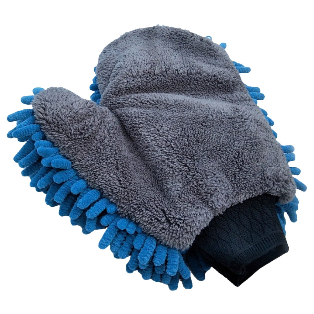 1Pc Quick Dusting Mitt Finger Gloves Chenille Car Wash Duster Mitt Lint ...