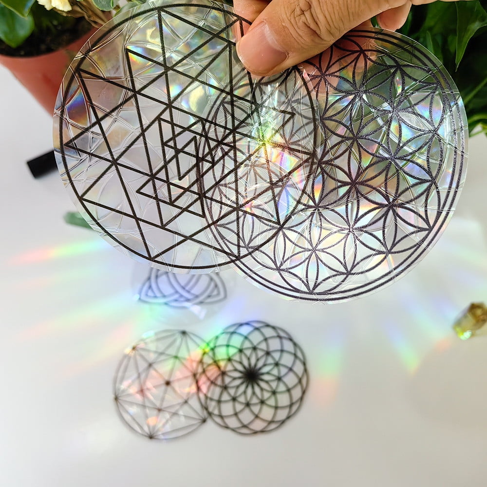 1Pc Rainbow Static Cling Window Film Anti Collision Bird Strike Window ...