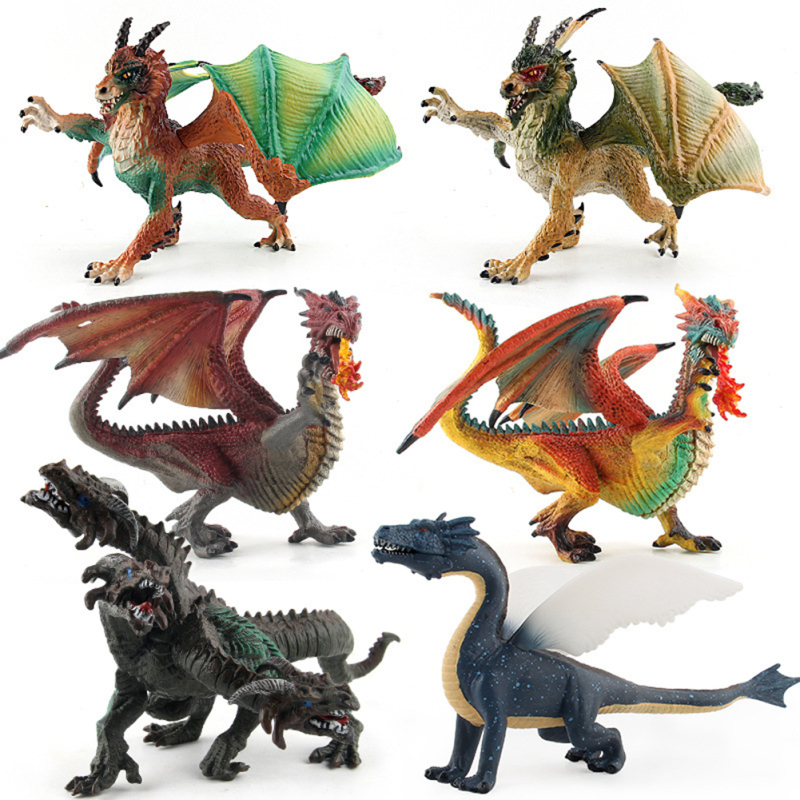 1Pc Realistic Flying Mutant Dragons Animal Figurine PVC Doll Kids Toy ...