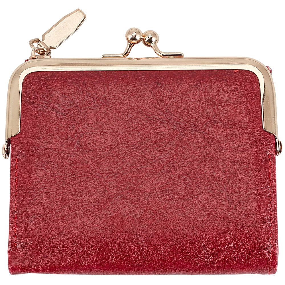 1Pc Rectangle PU Imitation Leather Coin Purses with Golden Tone Alloy ...