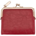 1Pc Rectangle PU Imitation Leather Coin Purses with Golden Tone Alloy ...