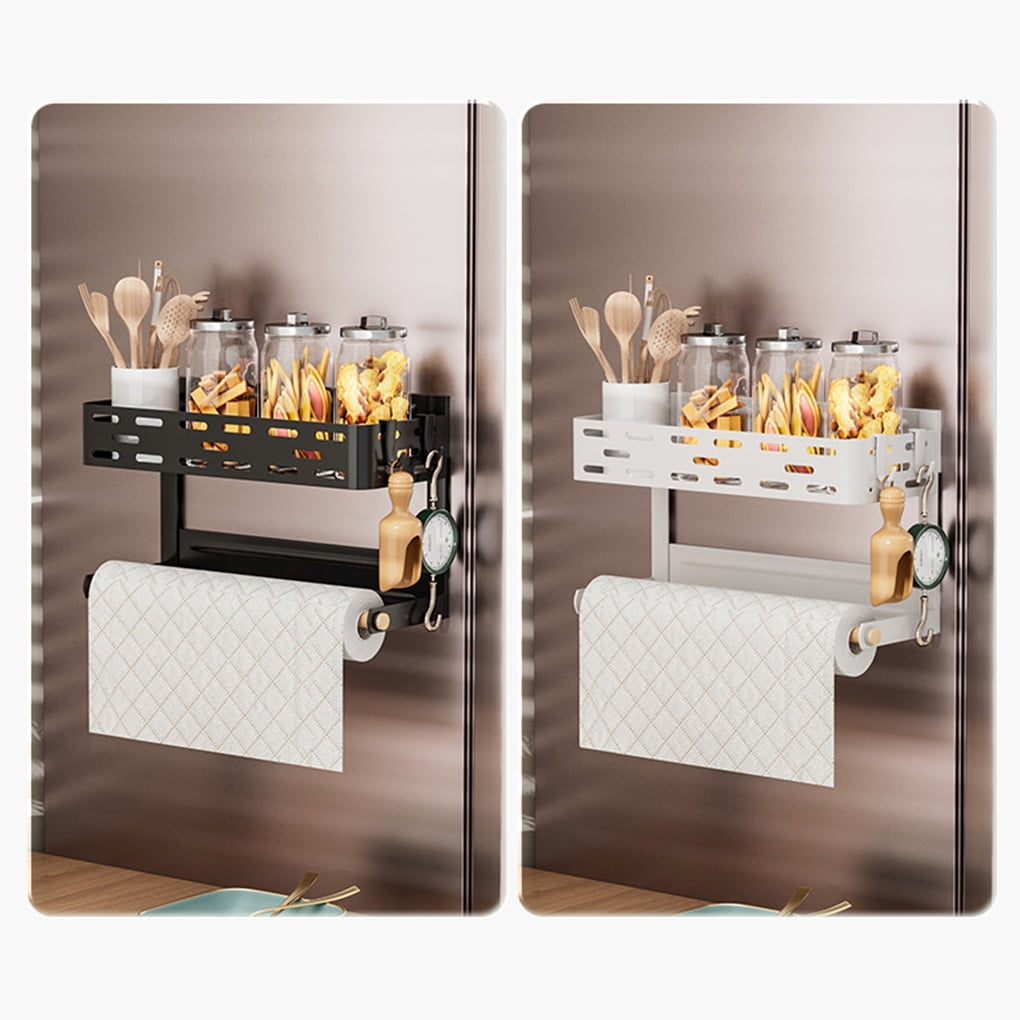 1Pc Refrigerator Magnetic Spice Rack, Magnetic Paper Towel Holder ...