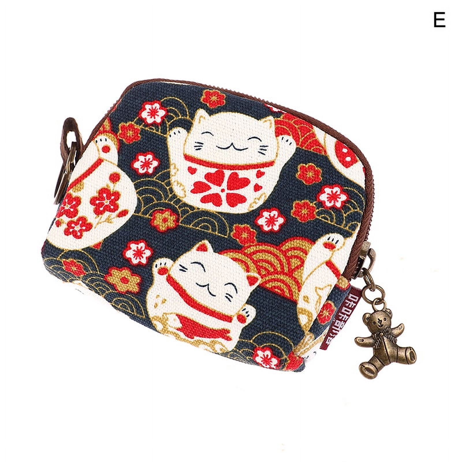 1Pc Retro Mini Bag Women Coin Purses Cute Cartoon Short Wallet Girls ...