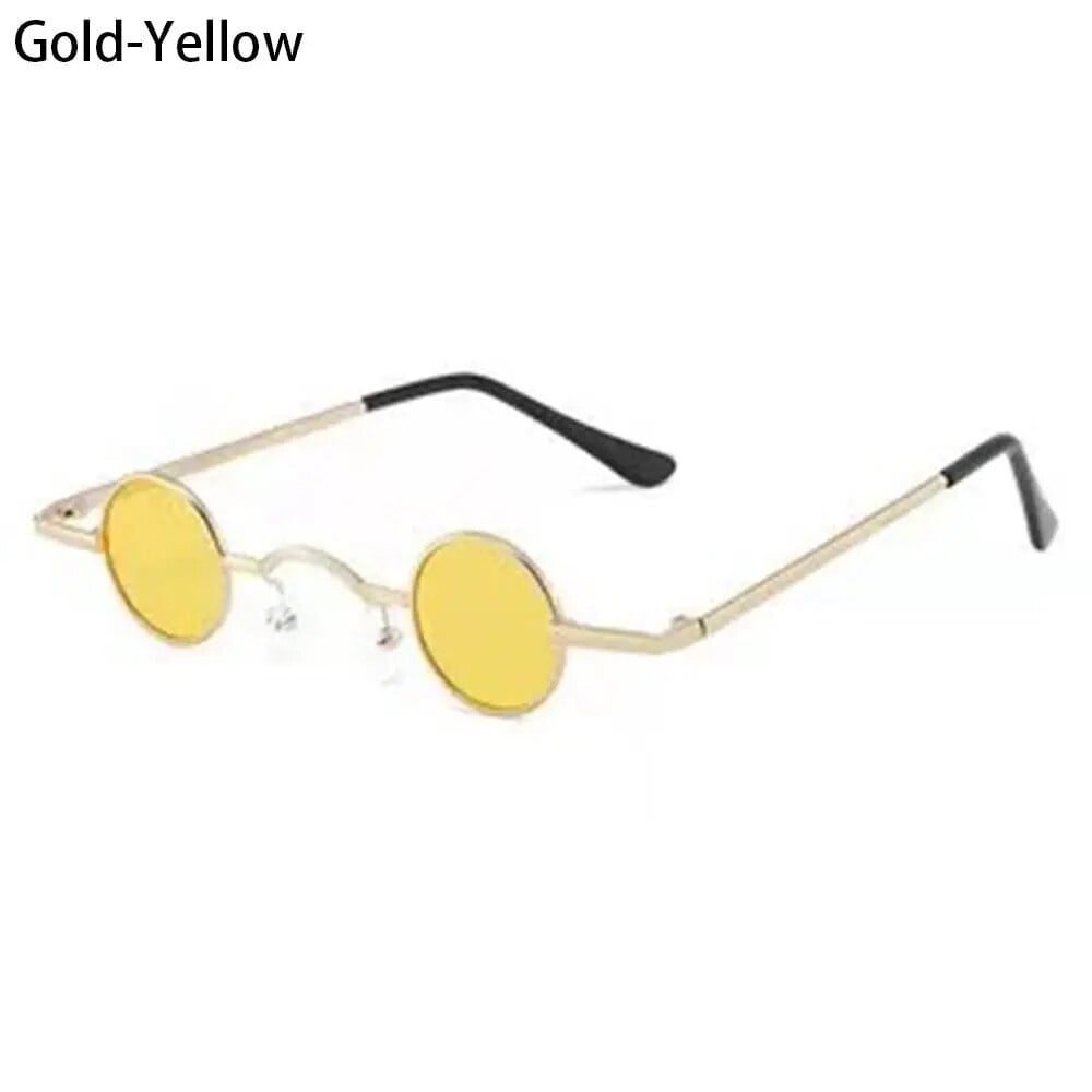 1Pc Retro Small Round Sunglasses Ins Fashion Punk Sun Glasses Metal ...