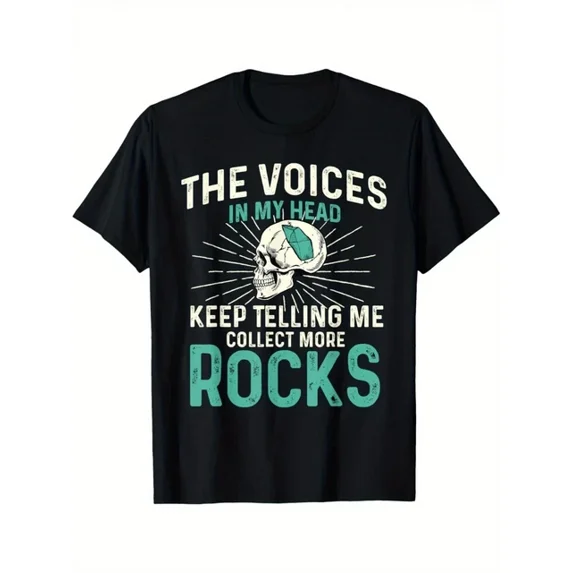 1Pc Rock Collector Crystal Geology T-Shirt Voice In My Head Hole Hunter ...