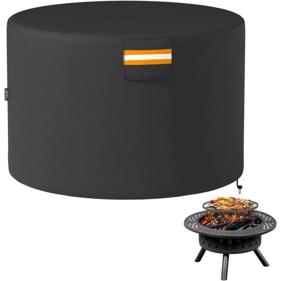 1Pc Round Gas Fire Pit 420D Cover for All Weather Outdoor Storage 38 ...