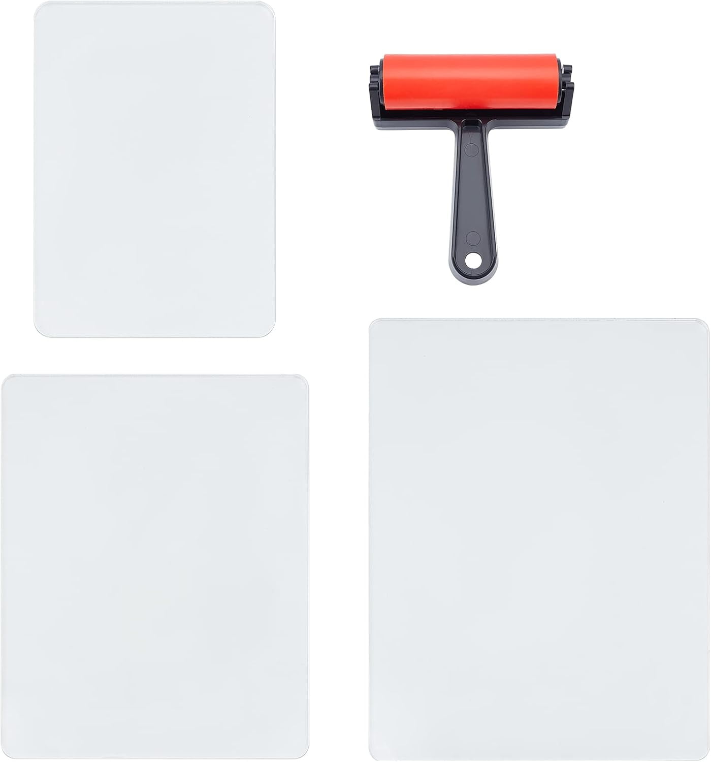 1Pc Rubber Roller Printmaking Brayer and 3 Sizes Acrylic Printing ...
