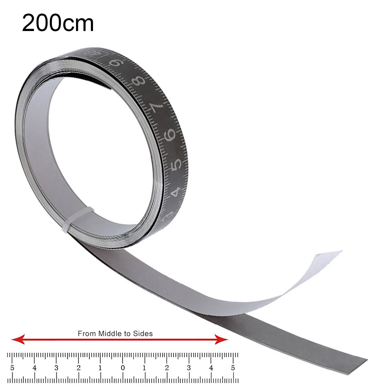 1Pc Self-Adhesive Stainless Steel Measure Tape Ruler Sticker for ...