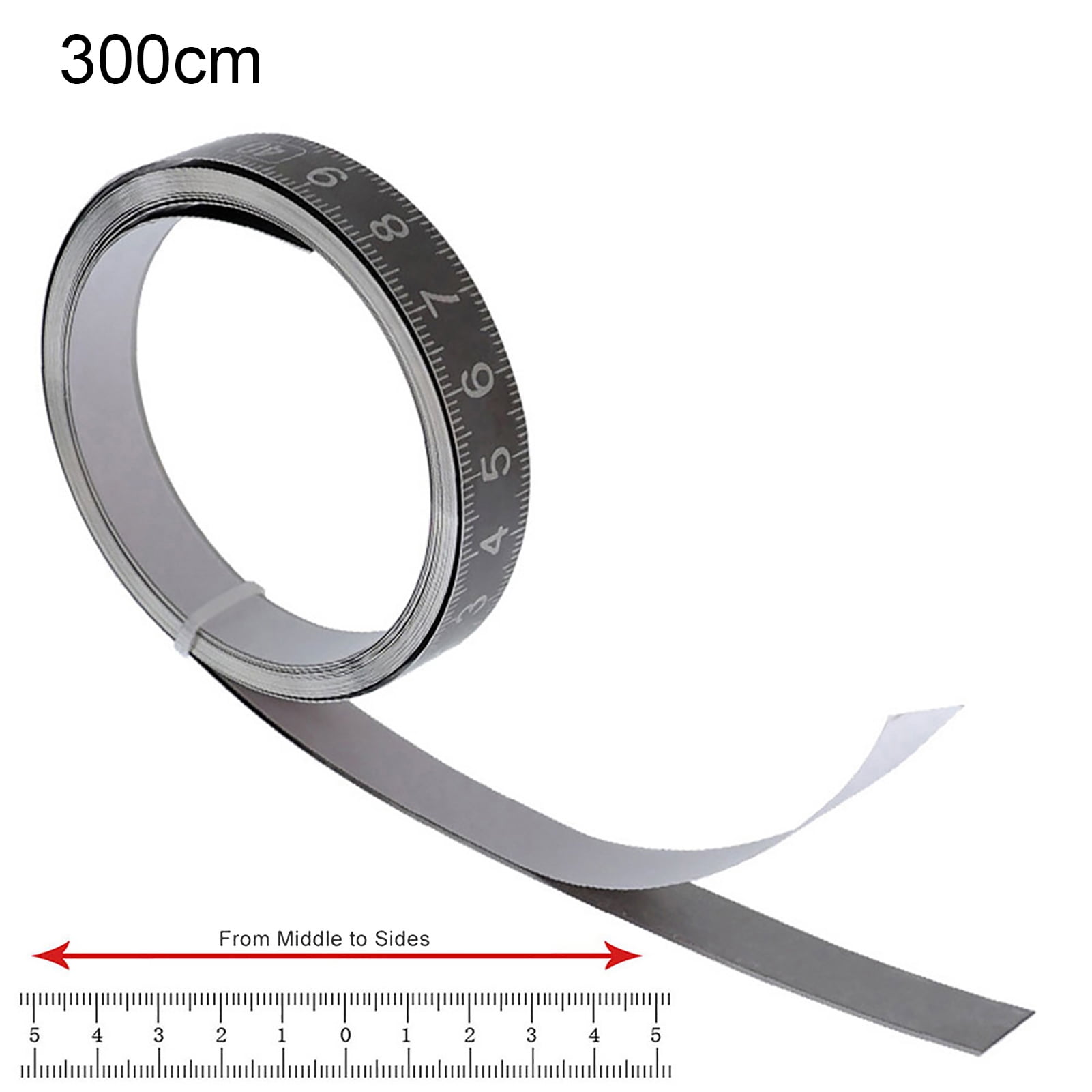 1Pc Self-Adhesive Stainless Steel Measure Tape Ruler Sticker for ...