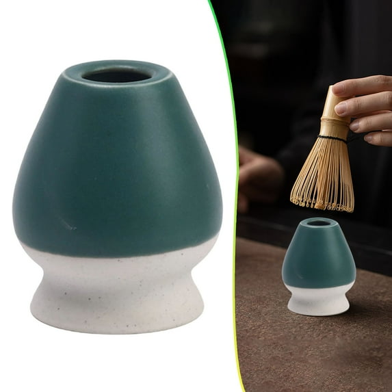 1Pc Semi-Glazed Green Matcha Whisk Stand,The Whisk Stand for Matcha Tea ...