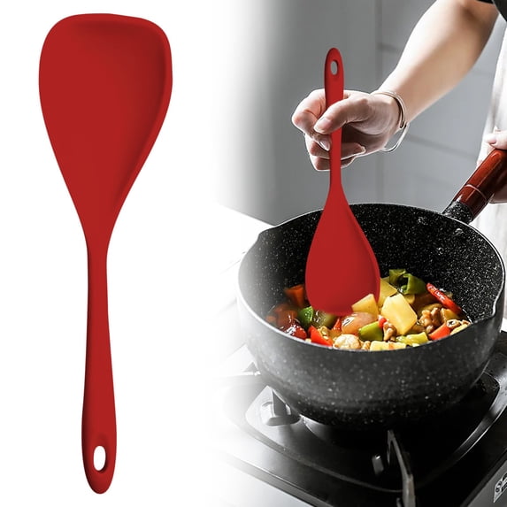 1Pc Silicone Spatulas Spoons,Heat Resistant Non-Stick Rubber Spoonula ...