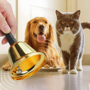 NICEXMAS Extra Loud Hand Call Bell Wooden Handle Metal Handheld Bell ...