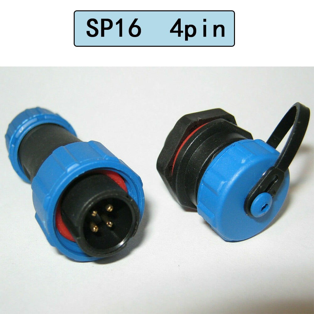 1Pc Sp16 Panel Ip68 Waterproof Plug And Socket Circular Connector 2,3,4 ...