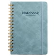 1Pc Spiral Notebook, Textured PU Leather Hardcover Lined Journal with ...