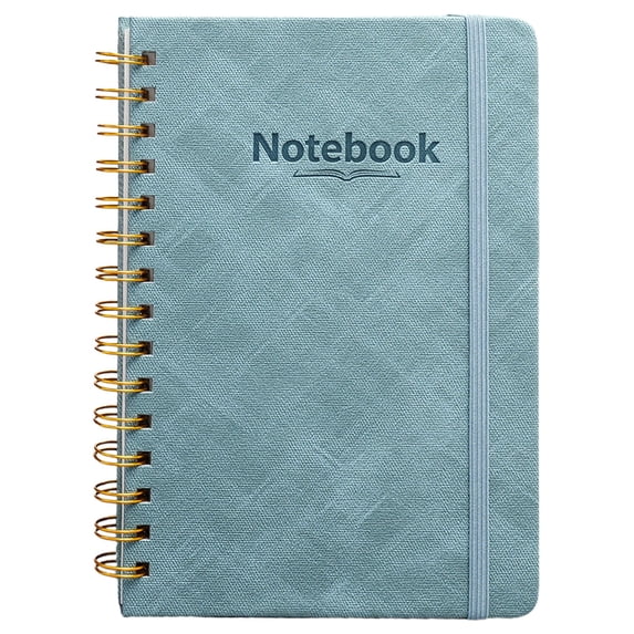 1Pc Spiral Notebook, Textured PU Leather Hardcover Lined Journal with ...
