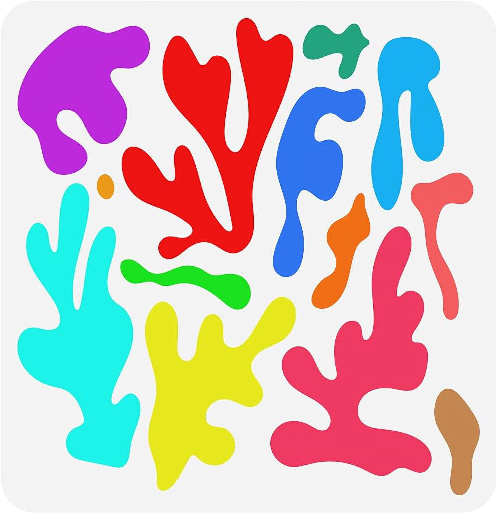 1Pc Splash Whoosh Reusable Stencils Painting Templates on Wood Canvas ...