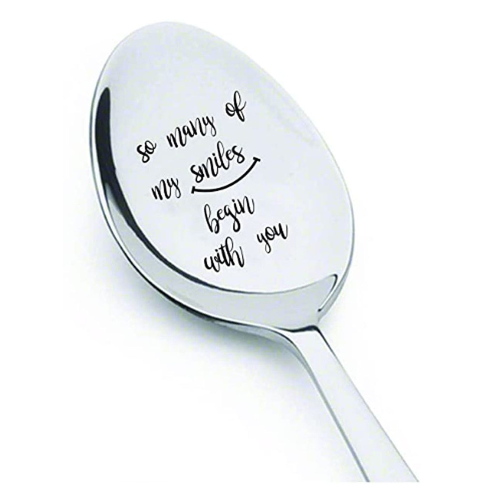 1Pc Spoons Stainless Steel Teaspoons Personalised Engraved Coffee Spoon ...