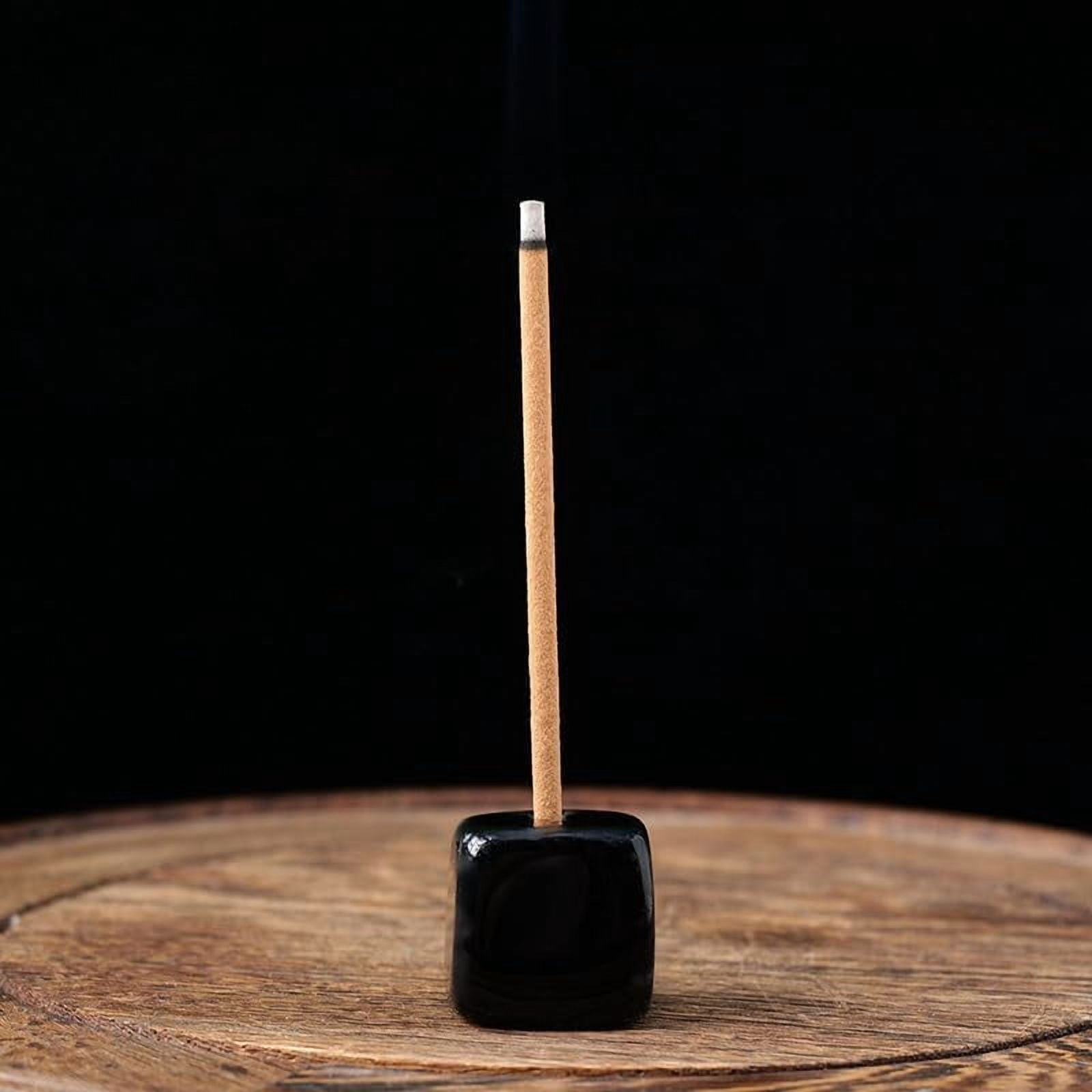 1Pc Square Natural Obsidian Incense Burner 15~20mm Black Incense Holder ...