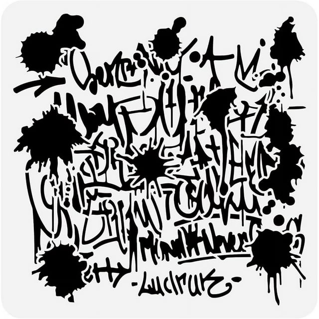1Pc Stain and Splatter Stencil Messy Writing Stencil Plastic Splatters ...