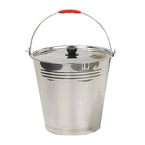 Stainless Steel Milk Pail Bucket with Lid & Handle - Walmart.com
