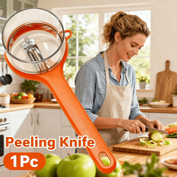 1Pc Stainless Steel Peeler with Storage Bucket, Double Sided ...