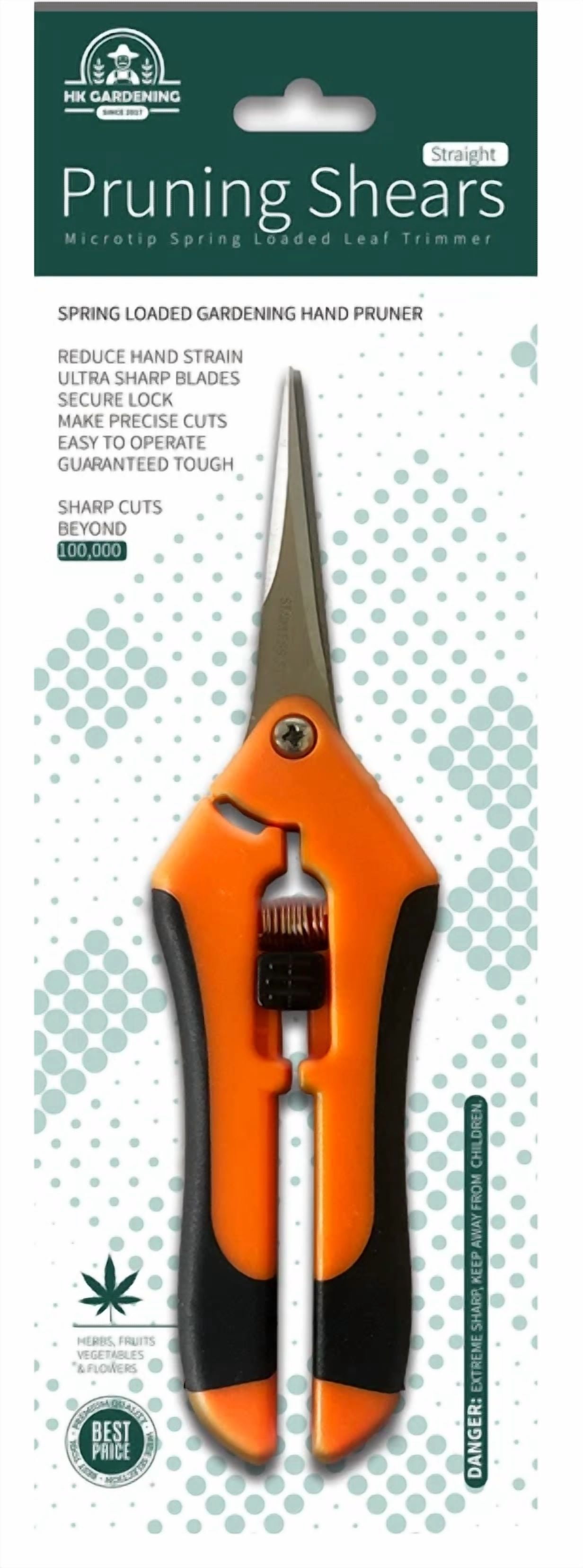 1Pc Straight Blade Scissors Stainless Steel Gardening Plant Hemp Garden - Walmart.com