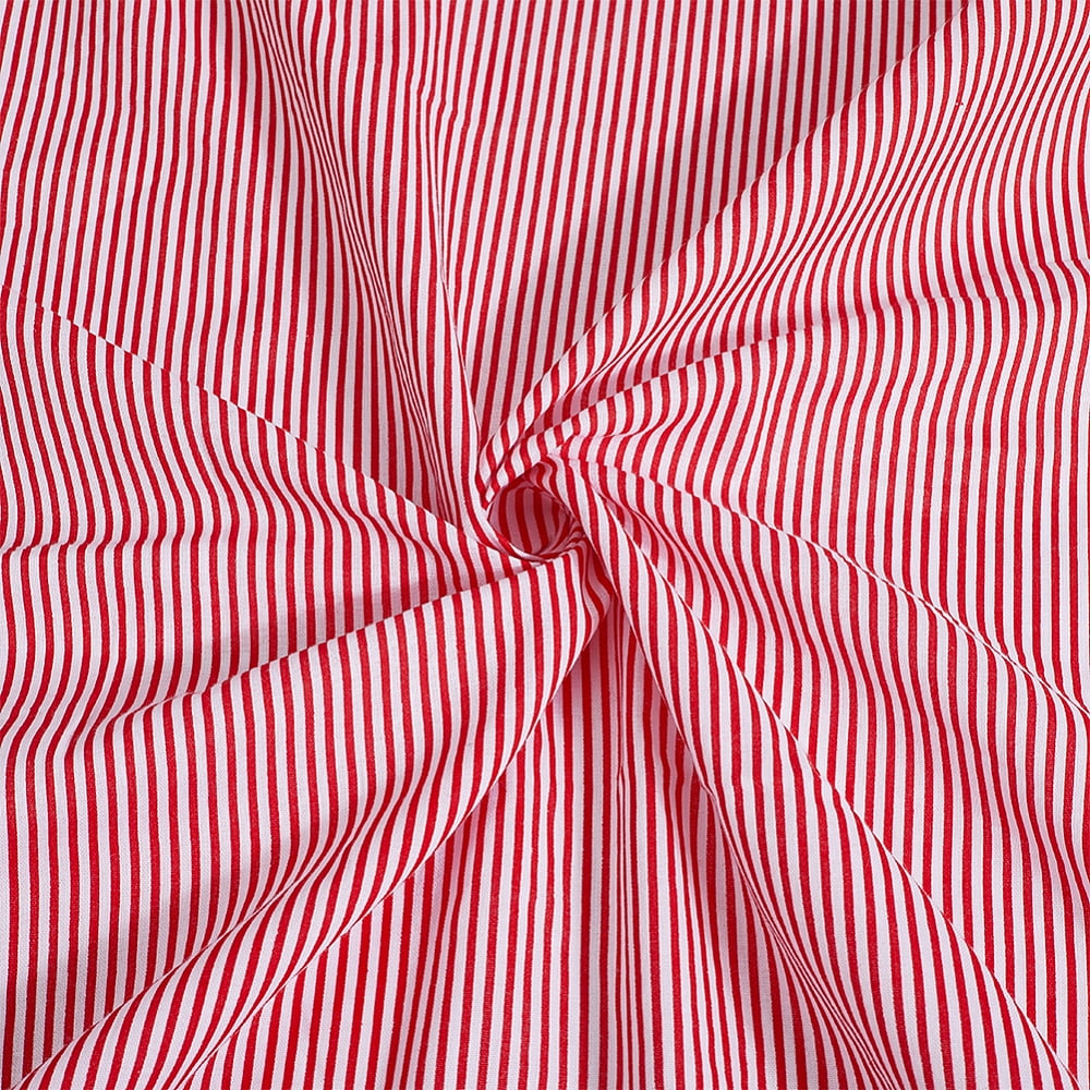1Pc Stripe Pattern Cotton Fabric for Clothing Accessories Red 160x100x0 ...