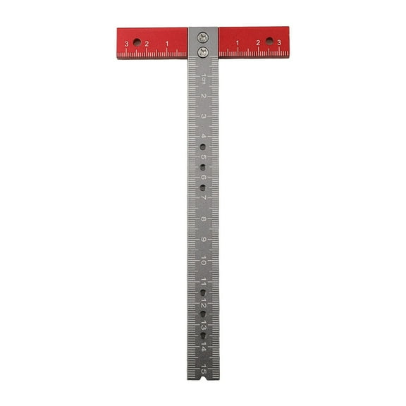Aluminum Alloy Wooden Square Multifunction Ruler 45 90 Degree Gauge ...