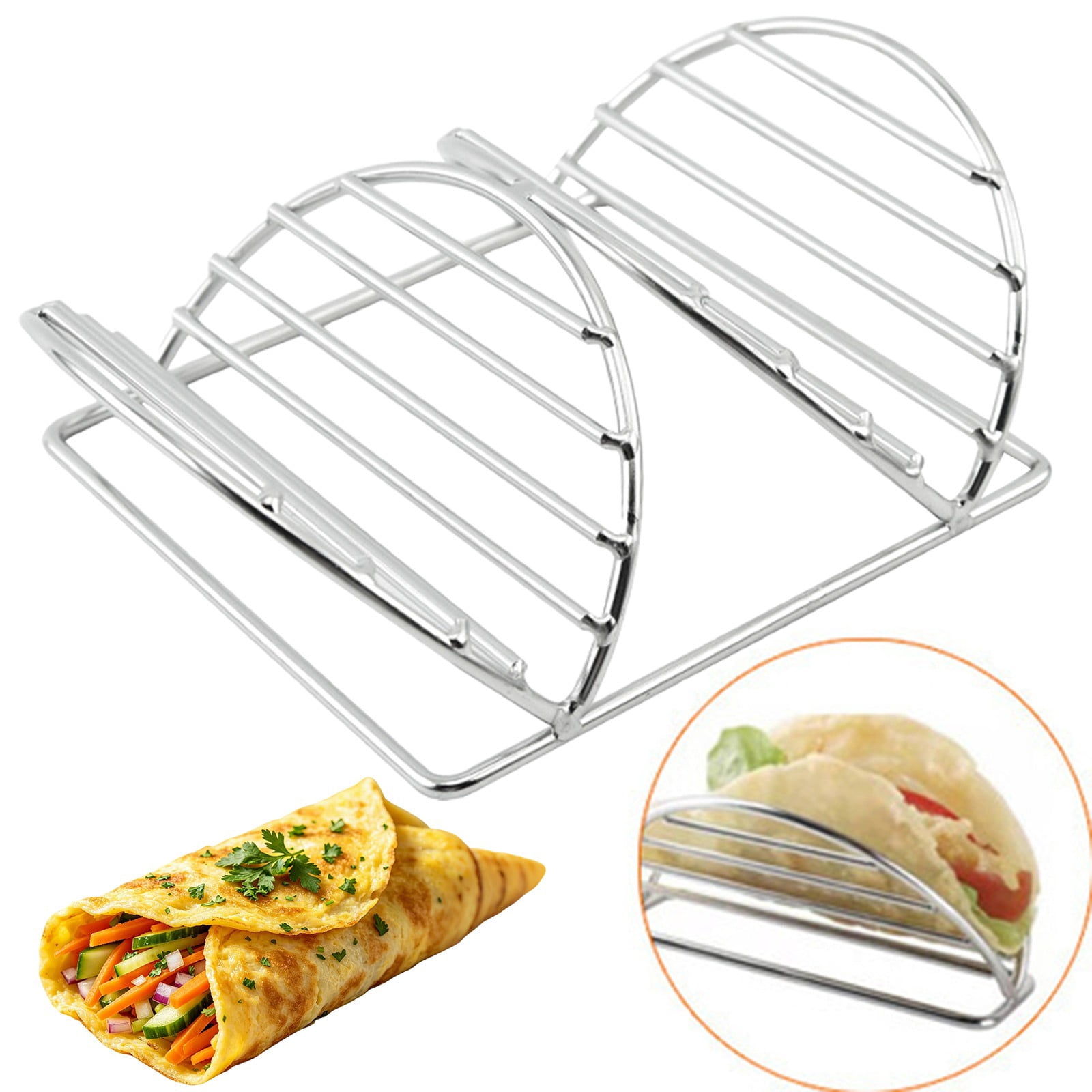 1Pc Taco Holder V-Shape Taco Rack Stainless Steel For Kitchen Dining ...