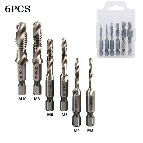 1Pc Tap Drill Bit Hex Shank Thread Metric Tap Drill Bits Screw Machine ...