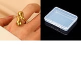 1Pc Teardrop Stainless Steel Cuff Rings for Women Golden Inner Diameter ...