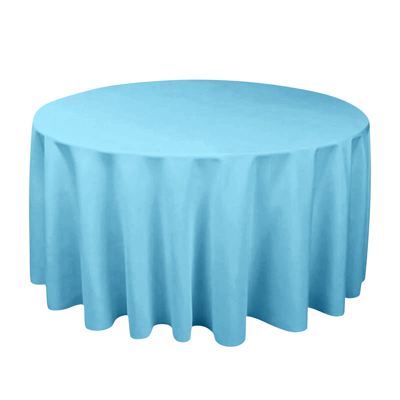 1Pc Thick Solid Color Round Tablecloth For 63Inch Tables - Plain Weave ...