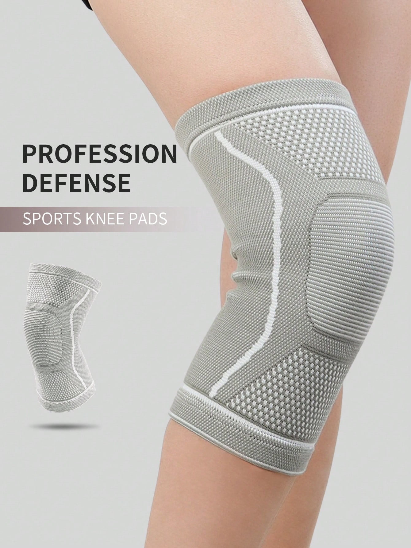 1Pc Thickened Wormwood Knee Braces - High Elastic Knitted Thermal Knee ...