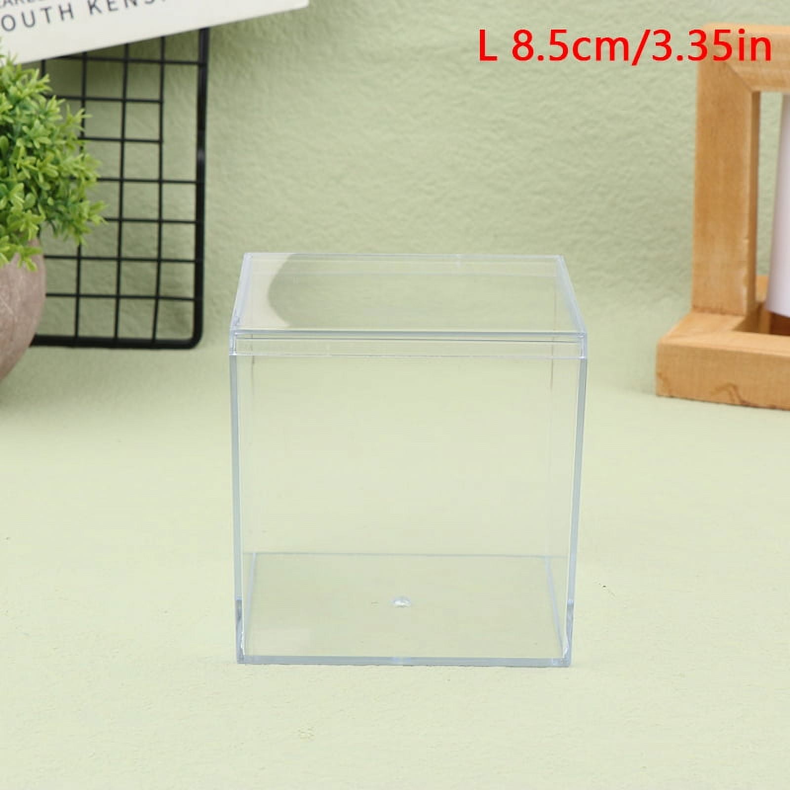 1Pc Transparent Acrylic Boxes With Cover Plastic Organizer Small Gift ...