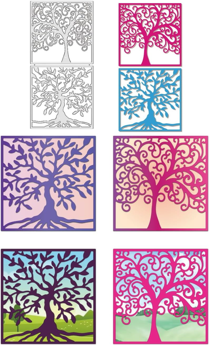 1Pc Tree of Life Borders Cutting Dies Tree of Life Theme Carbon Steel ...