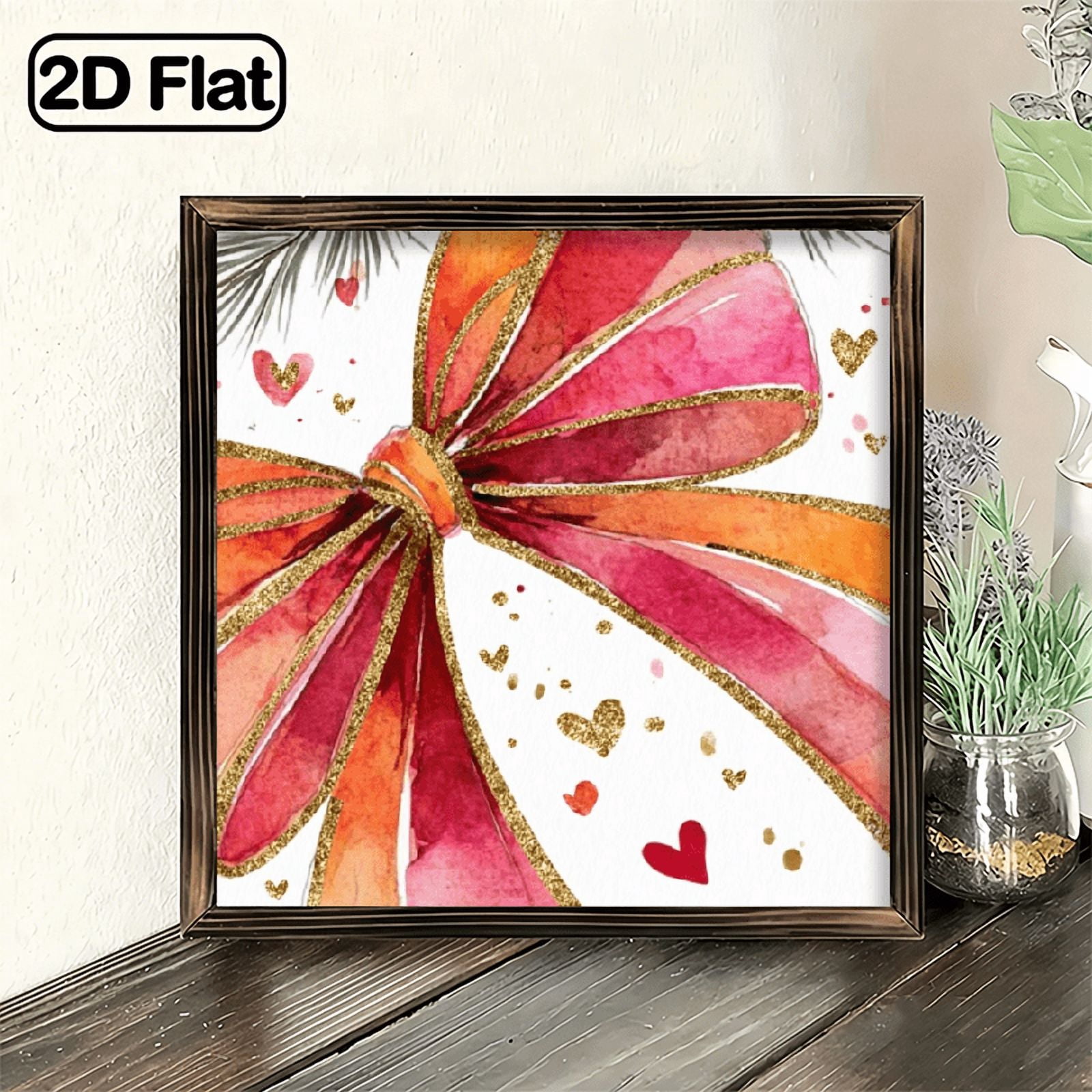 1Pc Valentine's Day Happy Frame Sign Heart-shaped decoration, gradient ...