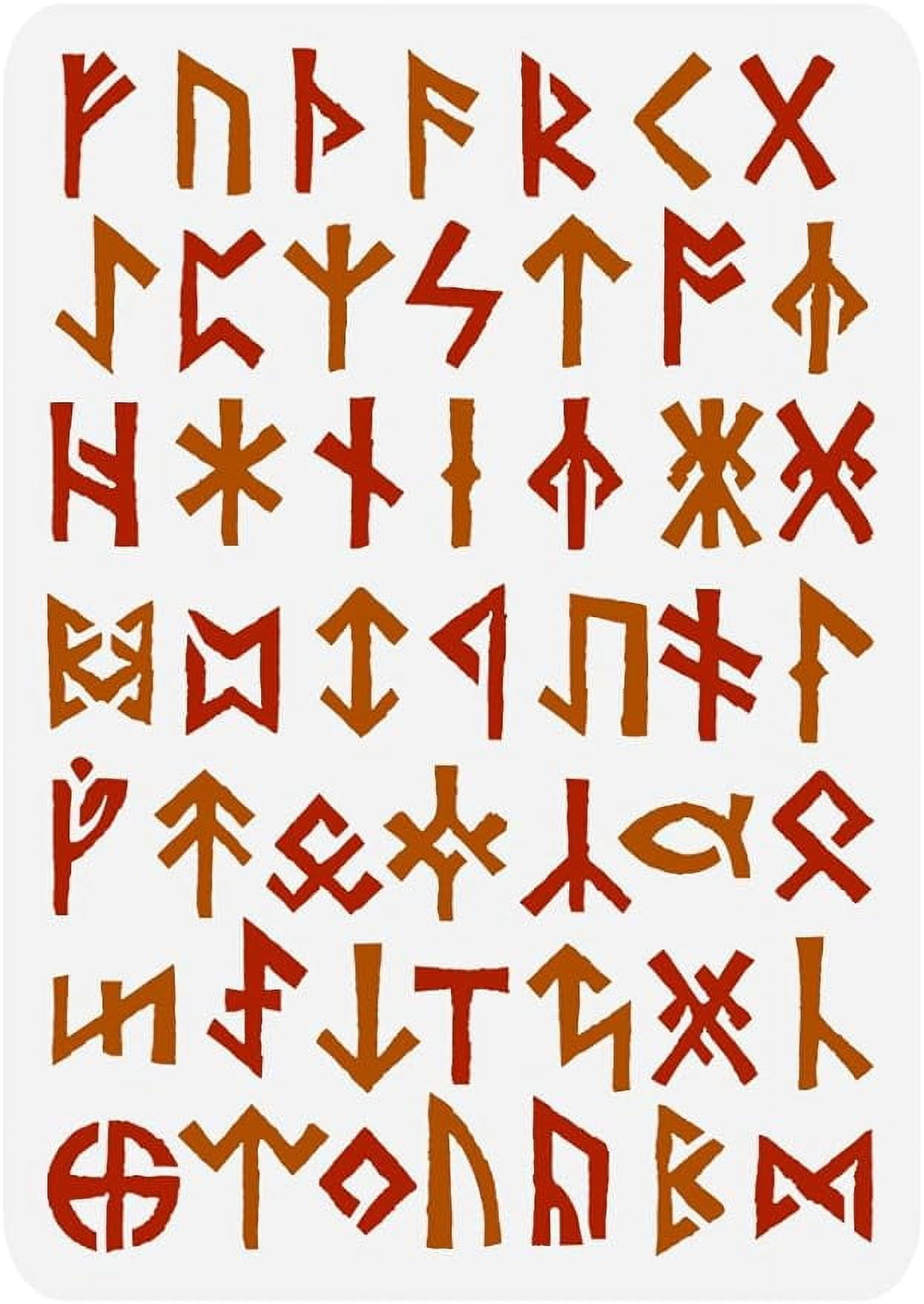 1Pc Viking Runes Painting Stencil Drawing Template on Wall Wood ...