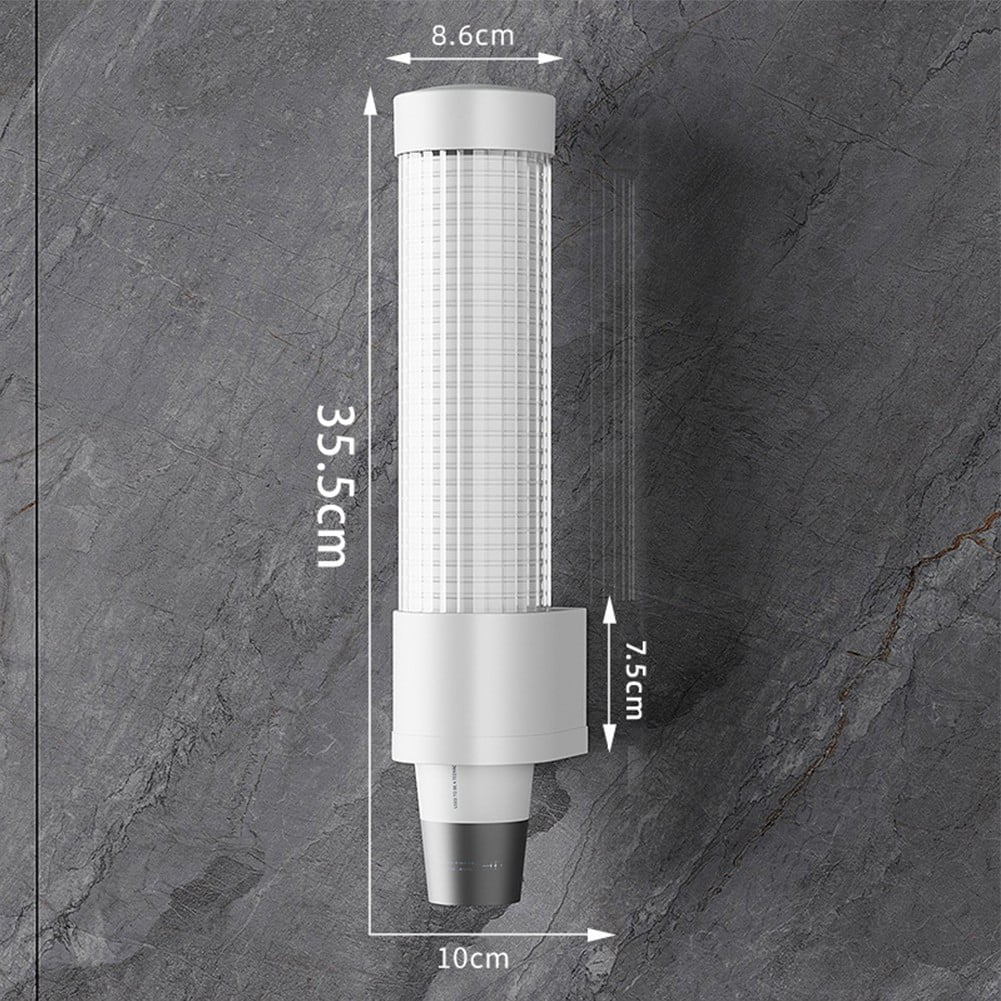 1Pc Wall Mount Disposable Automatic Remover Cup Holder Cup Taker Black ...