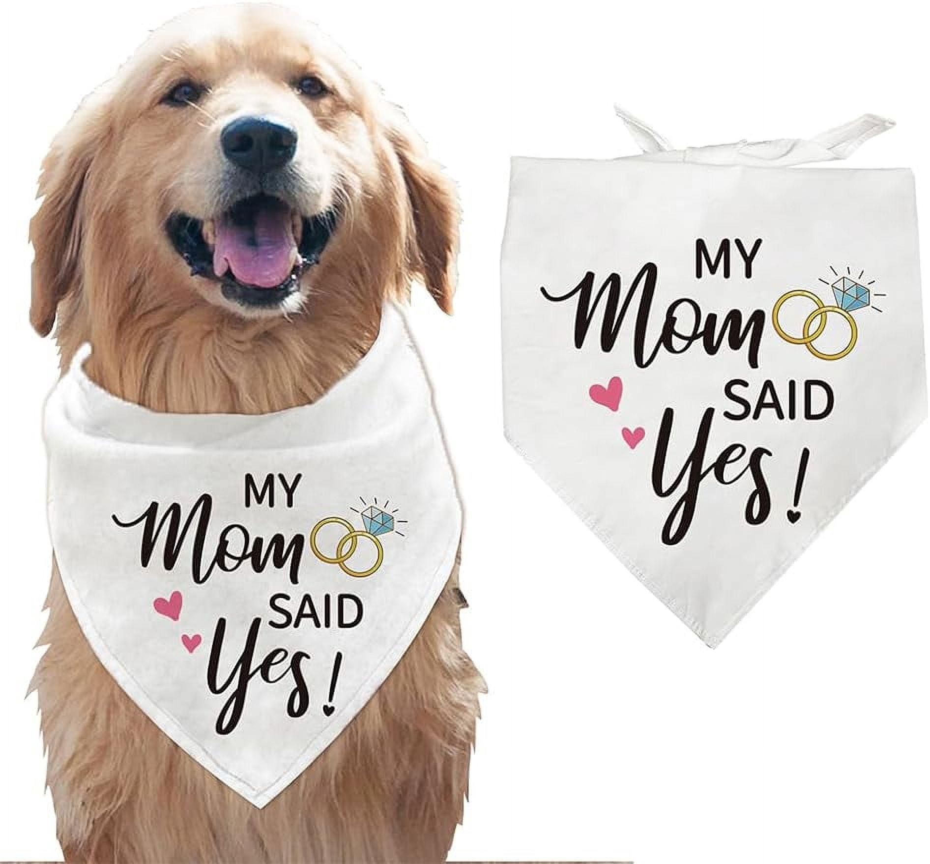 1Pc Wedding Dog Bandana Adjustable Wedding Engagement Theme Pet's ...