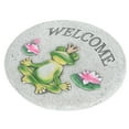 1Pc Welcome Frog Stepping Stone Novel Lawn Ornament Garden Decoration ...
