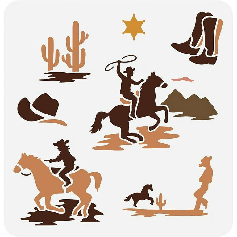 Printable Western Stencils Cowboy Cut Outs – Made By Joel