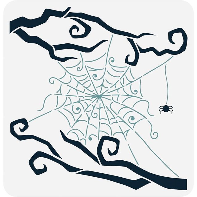1Pc Whimsical Spider Web Stencil Reusable Spider Web Stencil Halloween ...