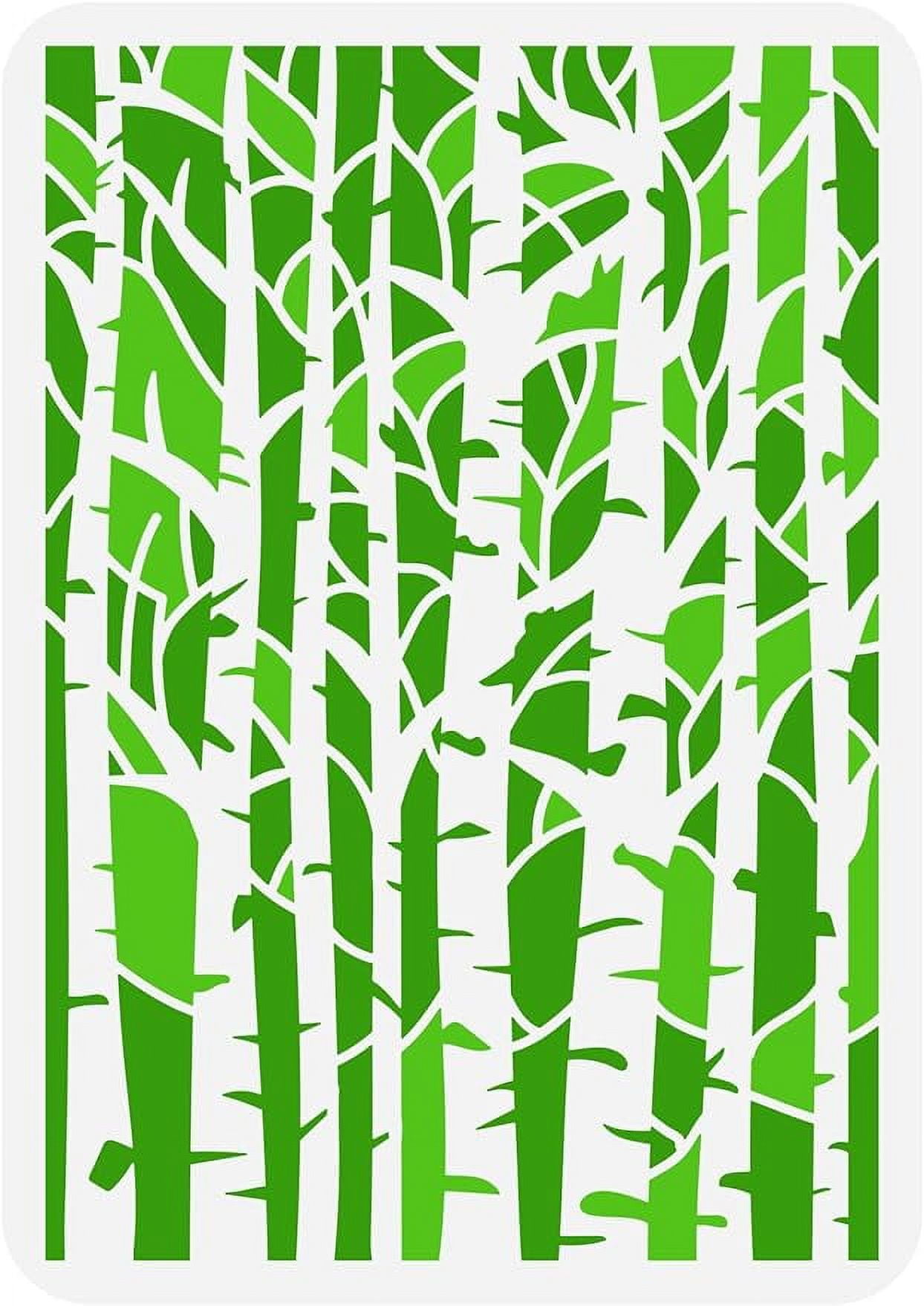 1Pc White Birch Painting Stencil Reusable Tree Trunks Pattern Drawing ...