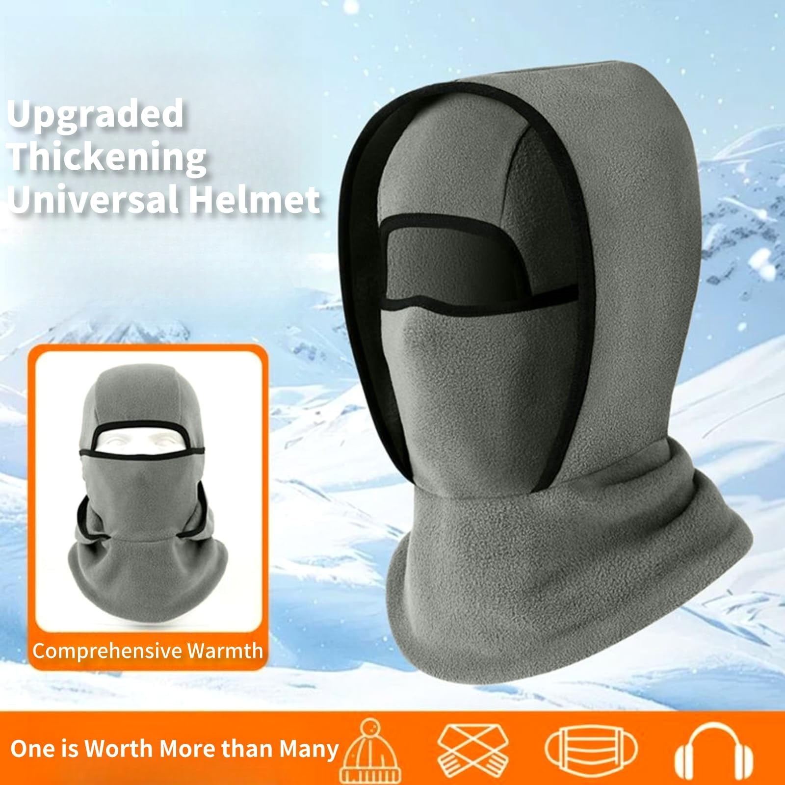 1Pc Winter Balaclava Ski Mask,Windproof Fleece Face Cover Hat Neck ...
