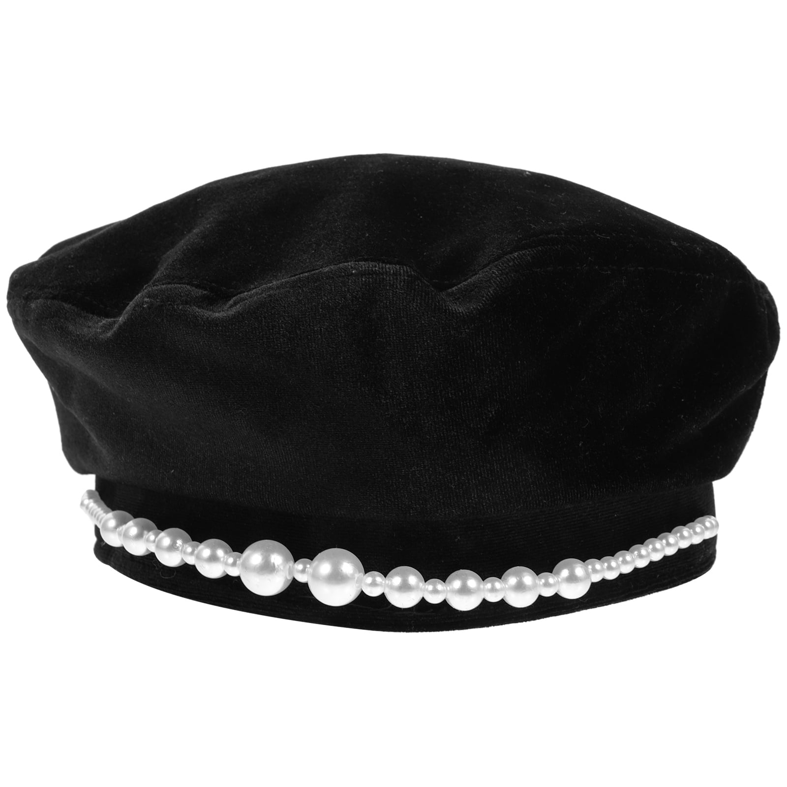 1Pc Woman All-matched Hat Stylish Pearl Beret Hat Fashion Female Beret ...