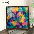 1Pc Wood Frame Sign, Butterfly Wall Art, Colorful Print, Rainbow Insect ...