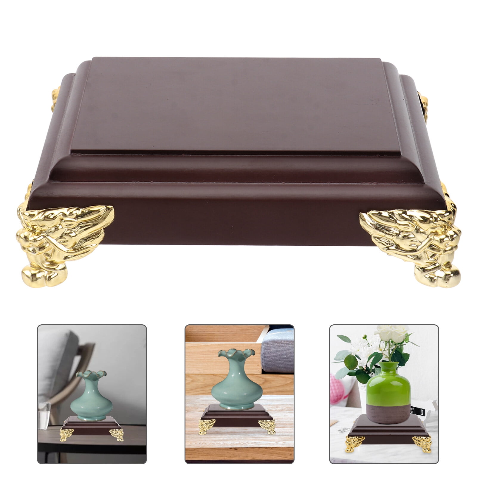 Red Decorative Statue Stand for Craft Figurine Holder with Plastic ...