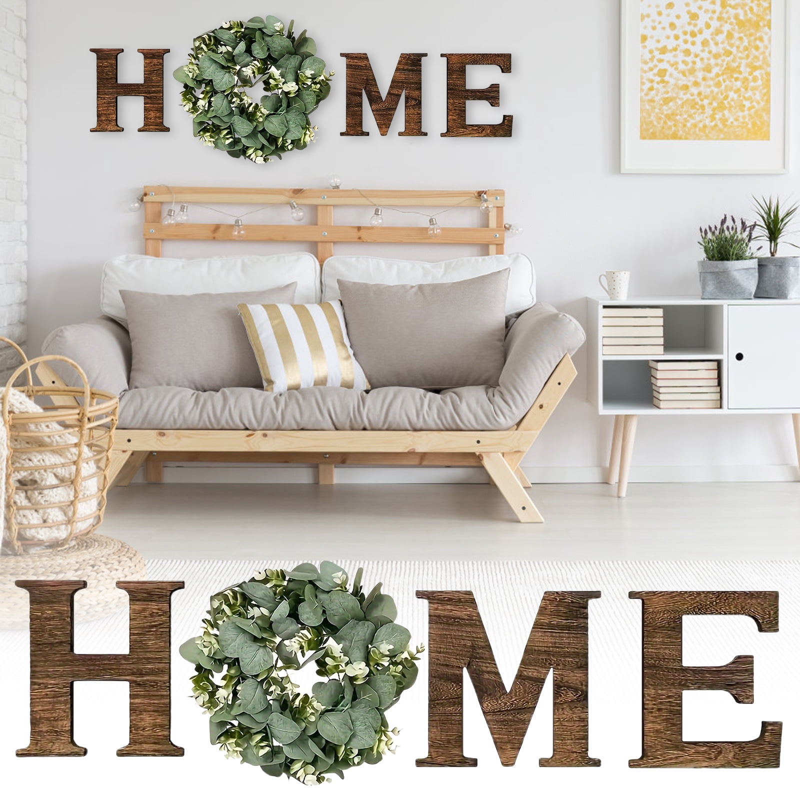 1Pc Wooden Wall Sign Home Wooden Wall Hanging For Living Room Wall,Wood ...